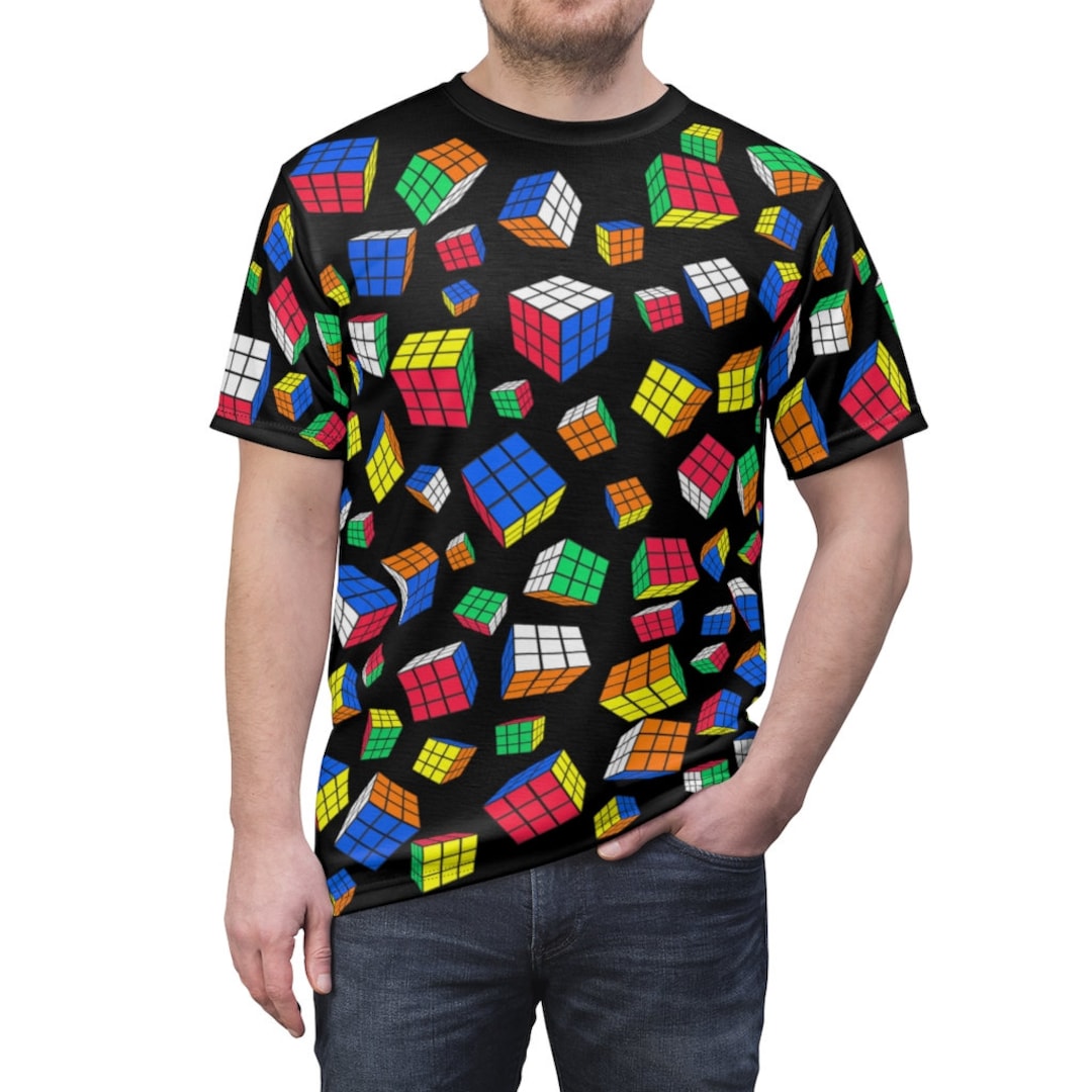 Cubes All Over - Rubik's Cube Shirt (black) - Etsy