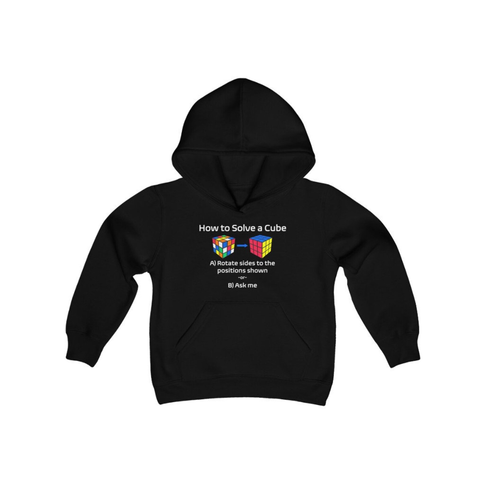 How to Solve a Cube Rubik's Cube Hoodie Sweatshirt | Etsy