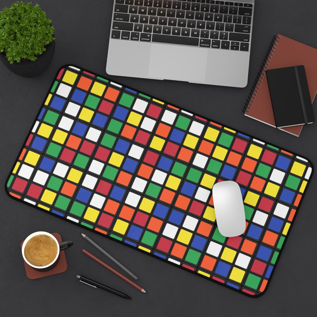 Scrambled Rubik's Cubes Desk Mat, Cubing Mat, Speedcubing Competition ...