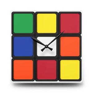 Rubik's Cube Acrylic Wall Clock, Square, Bedroom Decor - Etsy