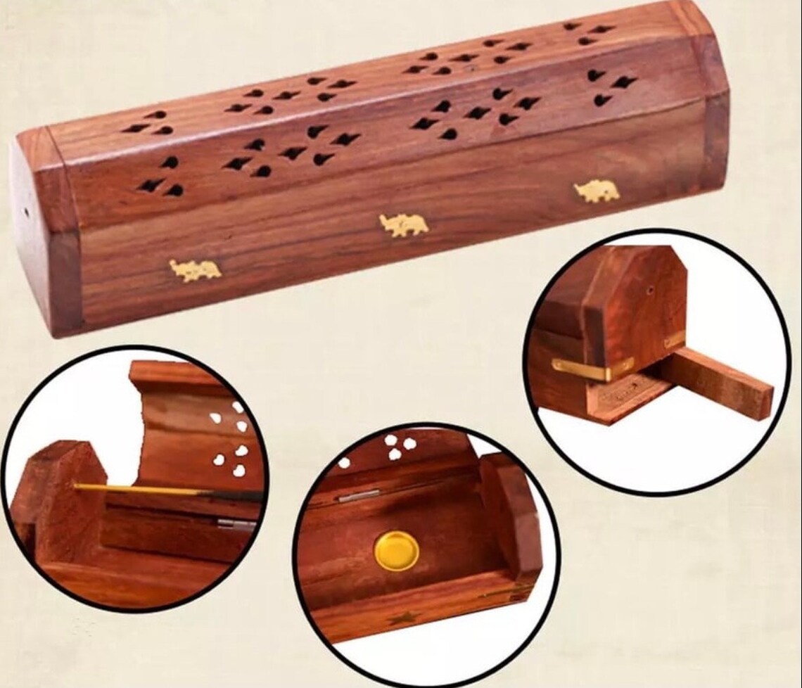 Wooden Box Incense Holder - Etsy