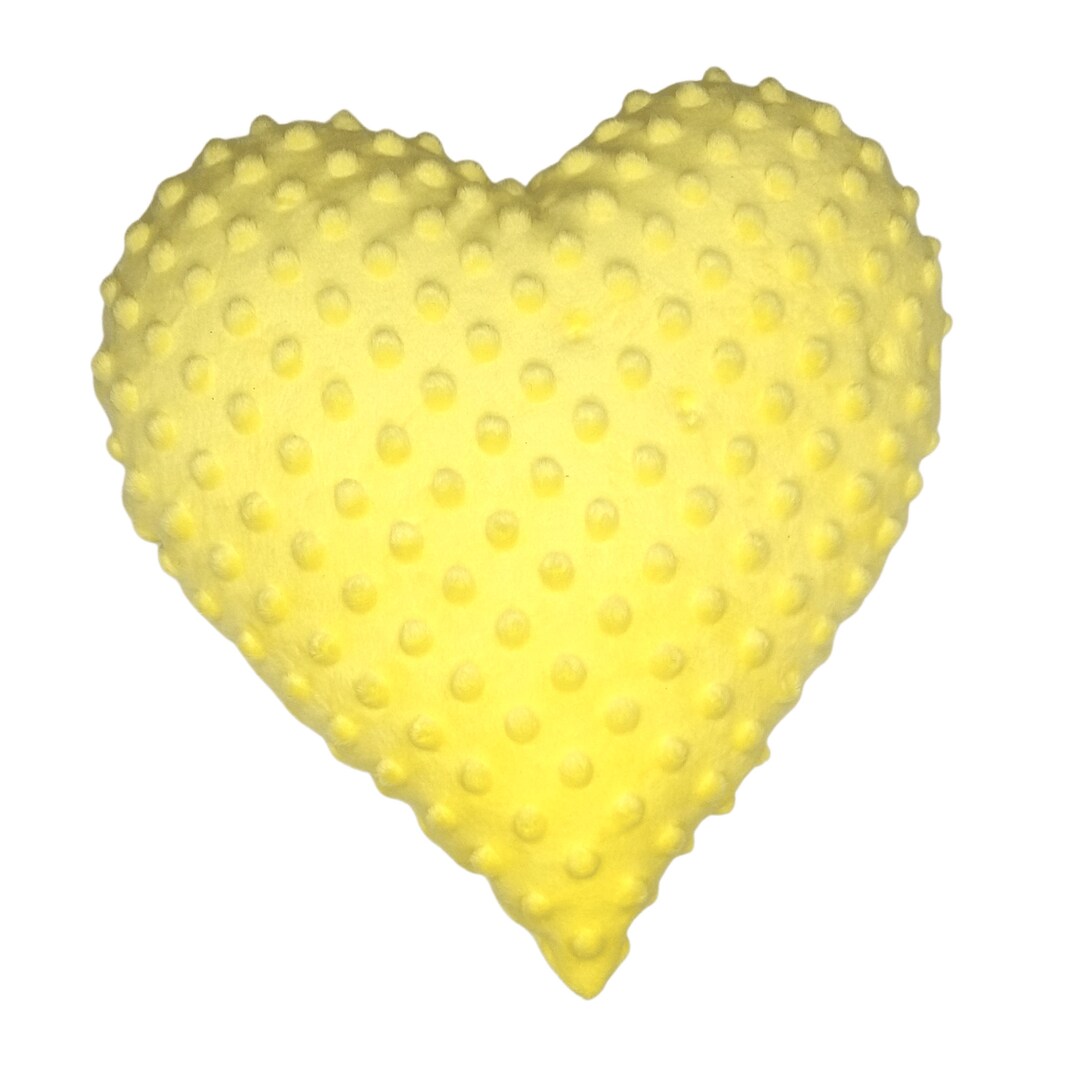 Heart Pillow Heart Shaped Pillow Valentine Day Gift Yellow Heart Pillow ...