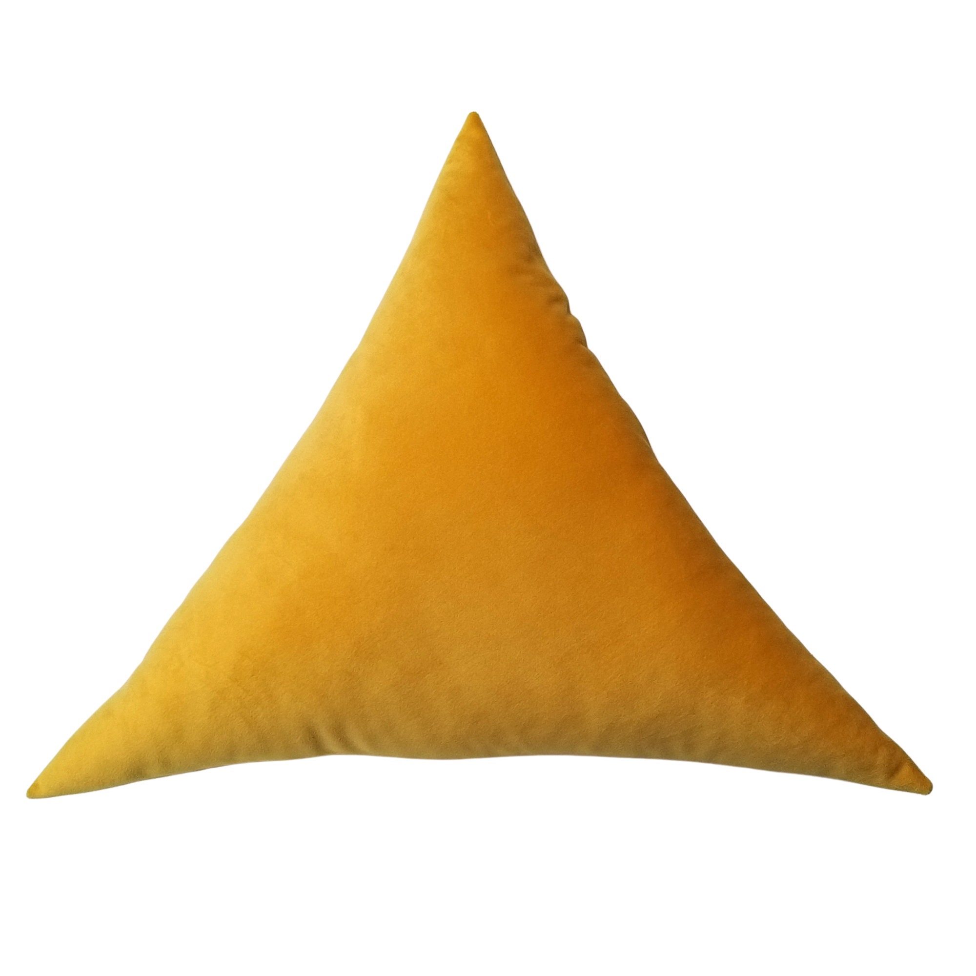 Mustard Triangle Pillow, Geometric Pillow, Color Block Triangle Cushion ...