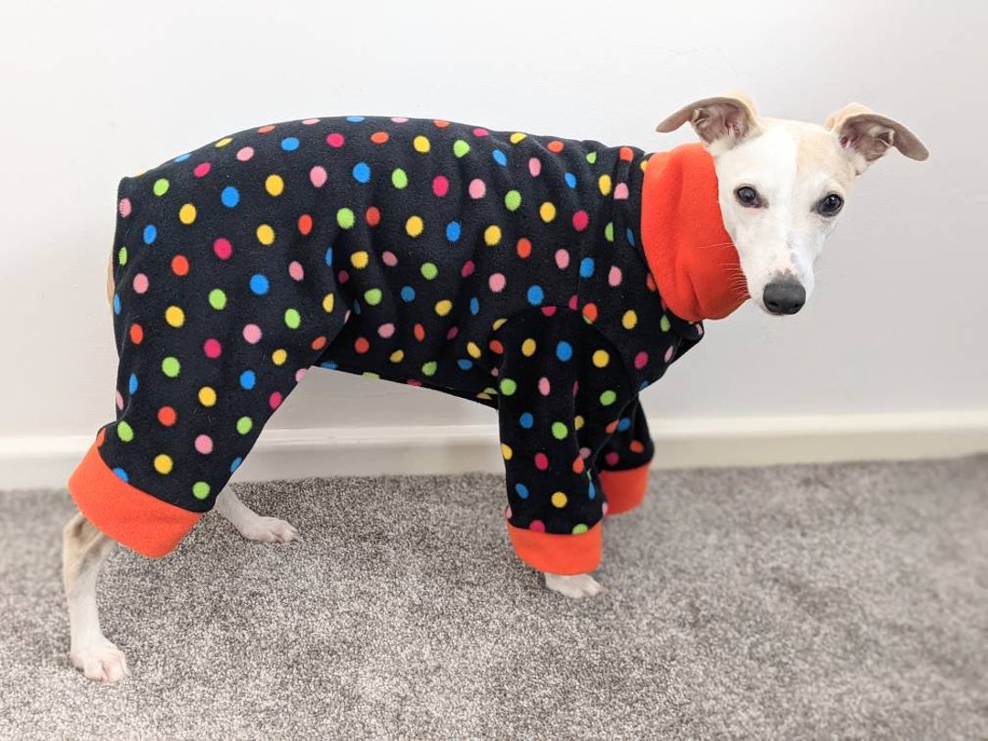 Orange mit Spotty Whippet Onesie/Pyjamas auf Bestellung - Etsy.de
