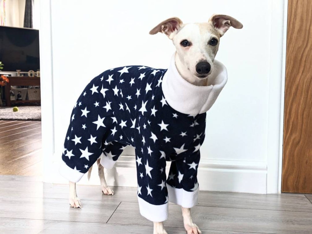 Navy Star Whippet Onesie/pyjamas Made to Order - Etsy