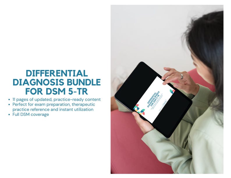 DSM-5-TR Differential Diagnosis Bundle | Social Work & Counseling Study ...