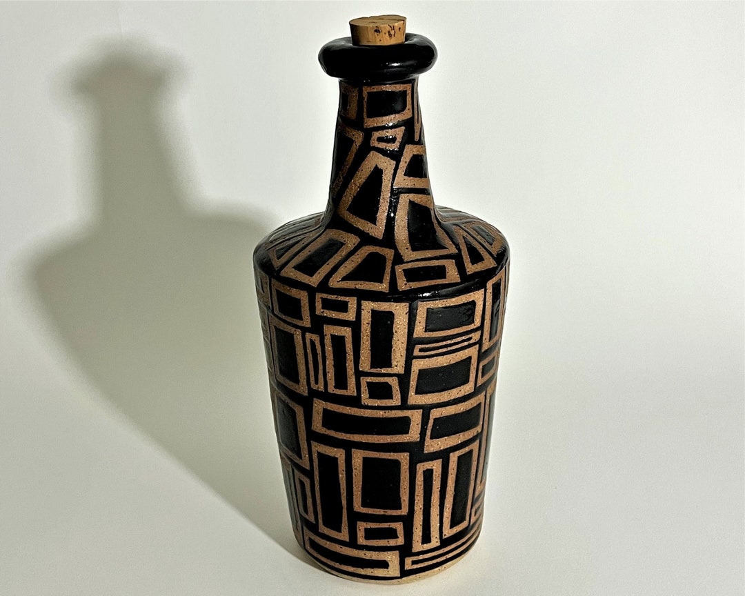 Handmade Ceramic Bottle. This Bottle Was Coil-built and Hand-glazed - Etsy
