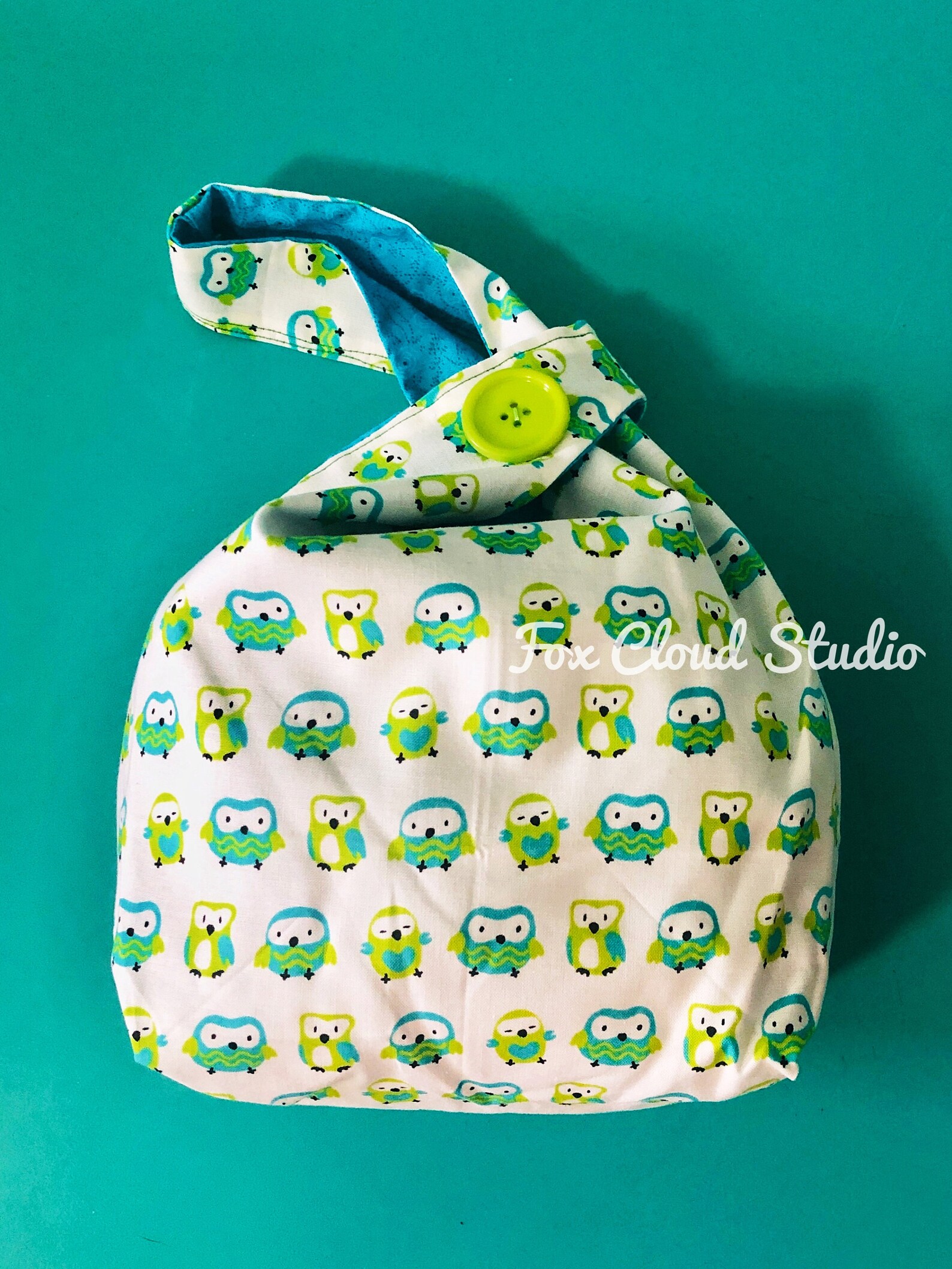 Small OWL Design Gusseted Handmade Knot Bag - Etsy