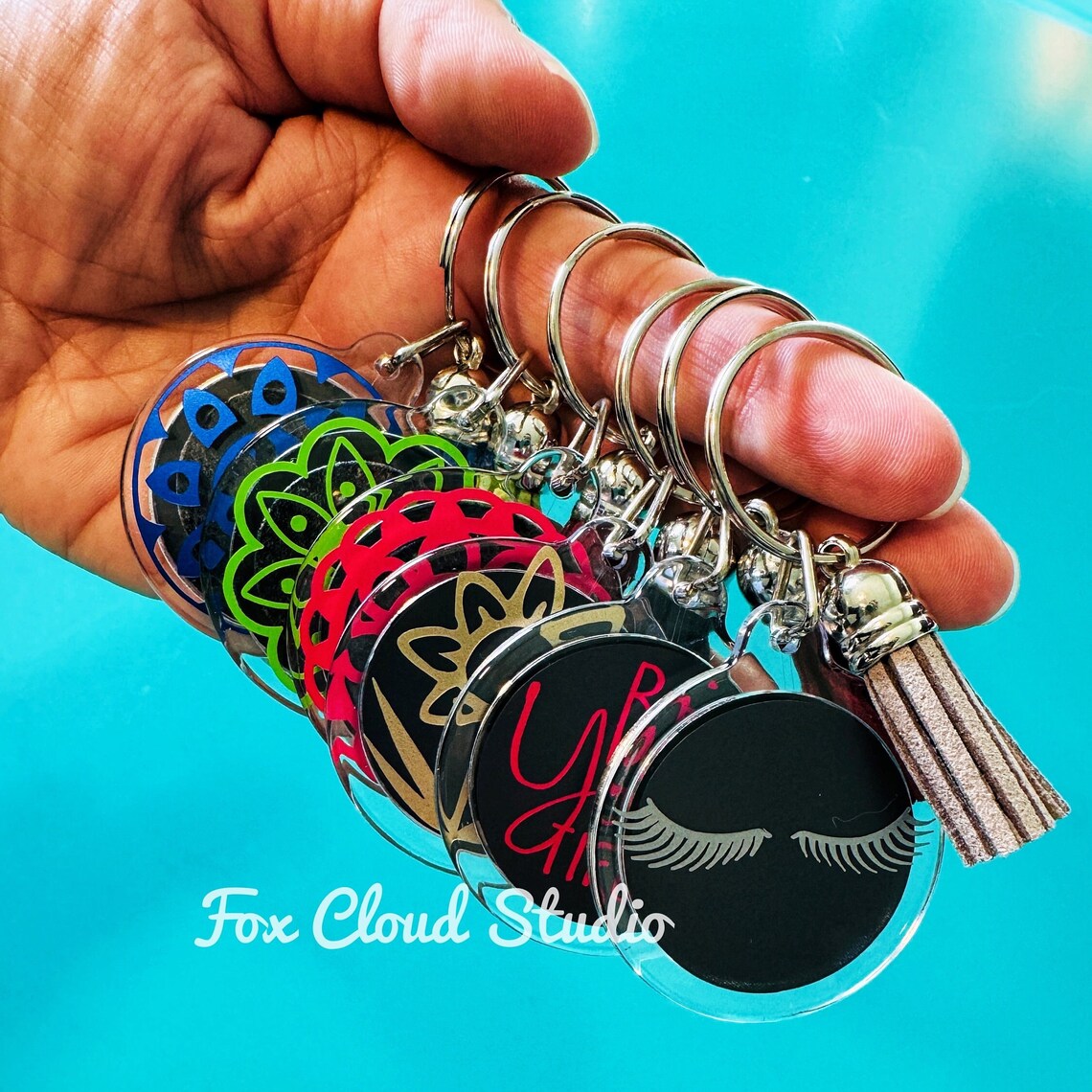 Gold Dinosaur Skull With Black Background NFC Smart Keychain for ...