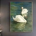 White Swan Paintingwhite Swan Artoversize Painting Original - Etsy