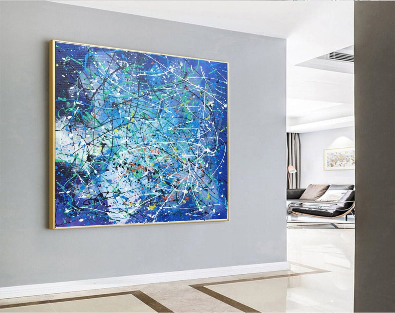 Jackson Pollock Style Abstract Painting ,oversize Painting, Original ...