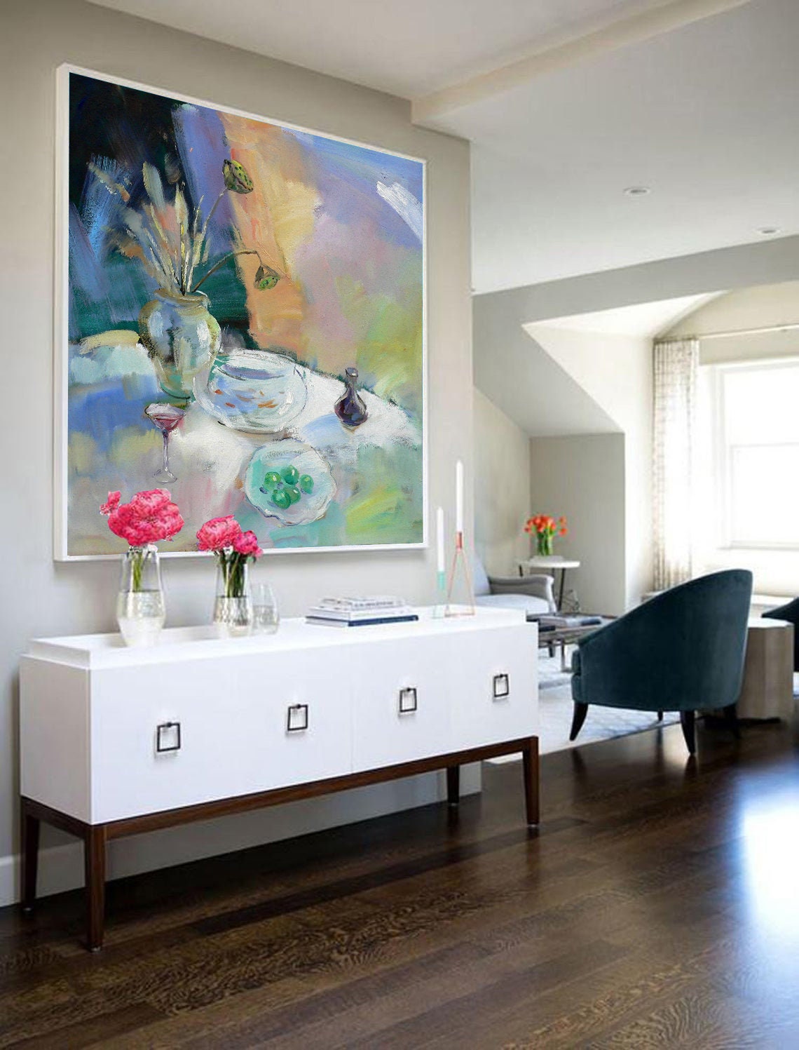 Still Life Painting oversize Painting original Large Canvas - Etsy