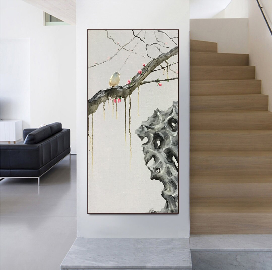 Bird Painting ,bird Art,oversize Painting Modern Art Original Large ...