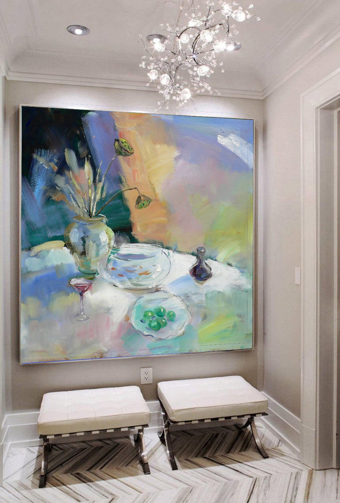 Still Life Painting oversize Painting original Large Canvas - Etsy