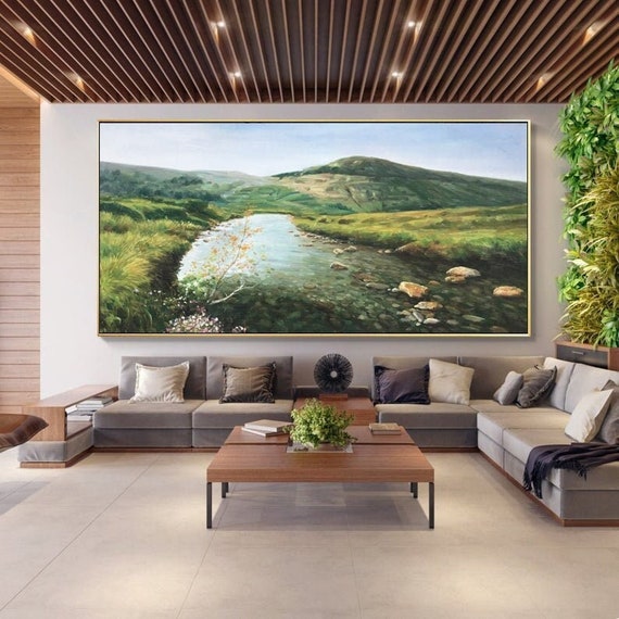 Landscape Painting oversize Painting Original Large Canvas - Etsy