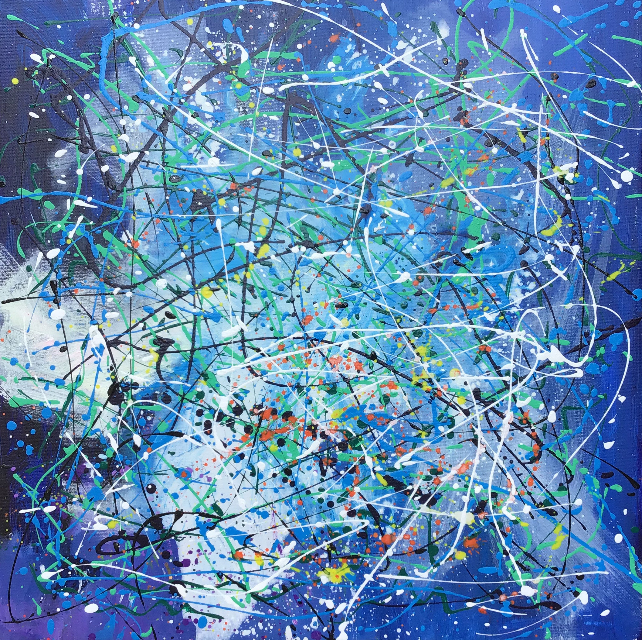 Jackson Pollock Style Abstract Painting ,oversize Painting, Original ...