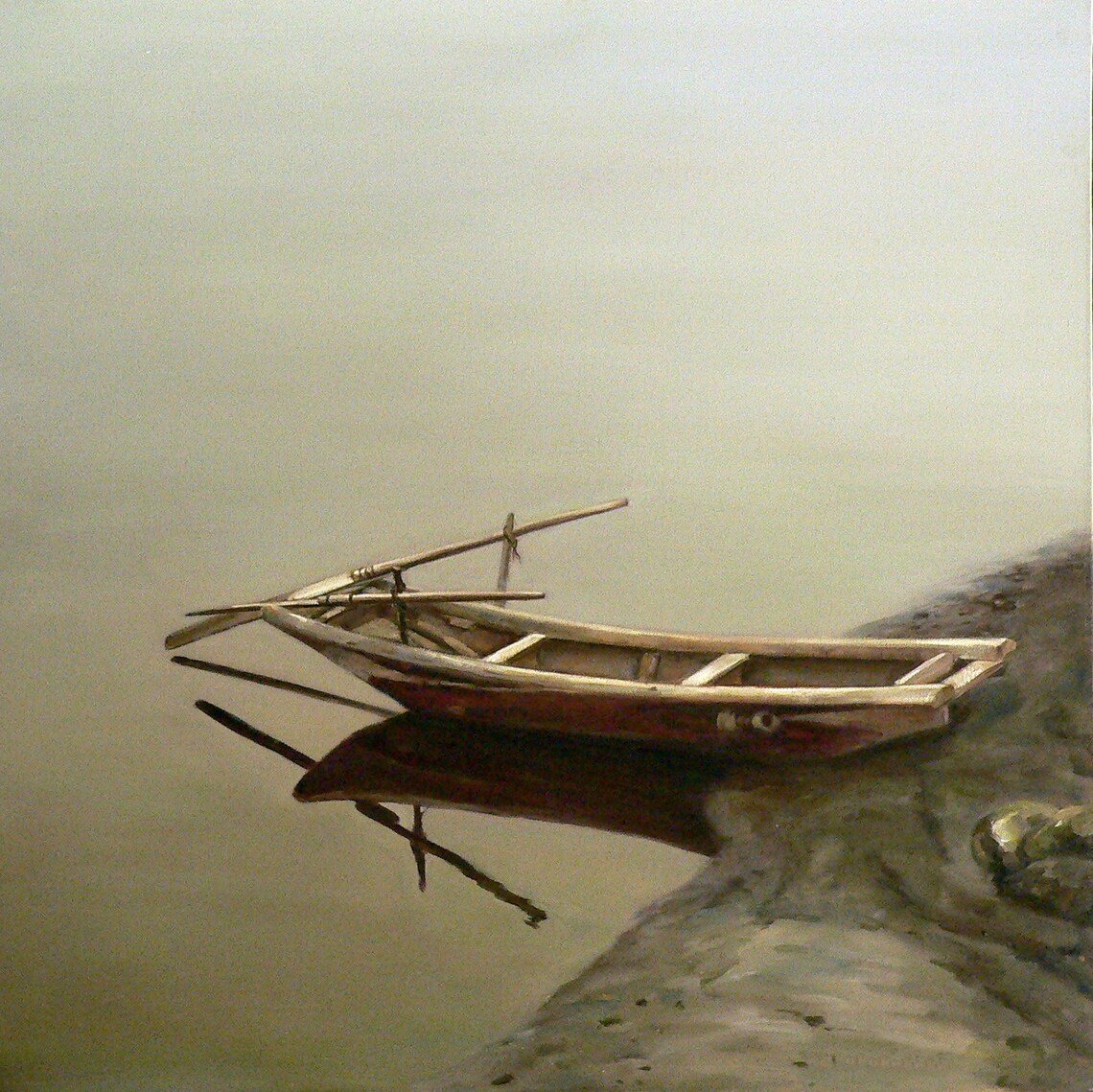 Boat painting Boat artOversize Painting Modern Art Original | Etsy