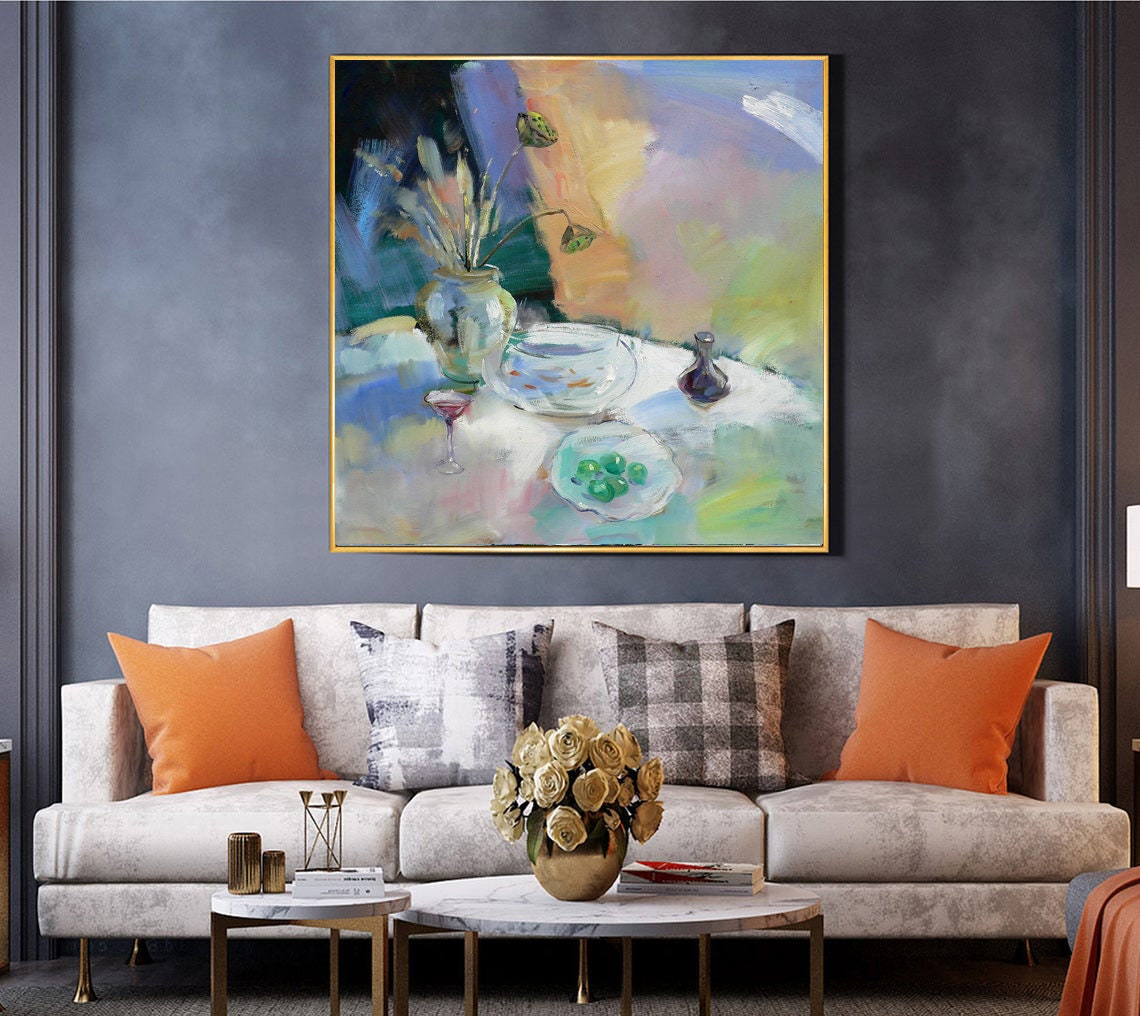 Still Life Painting oversize Painting original Large Canvas - Etsy