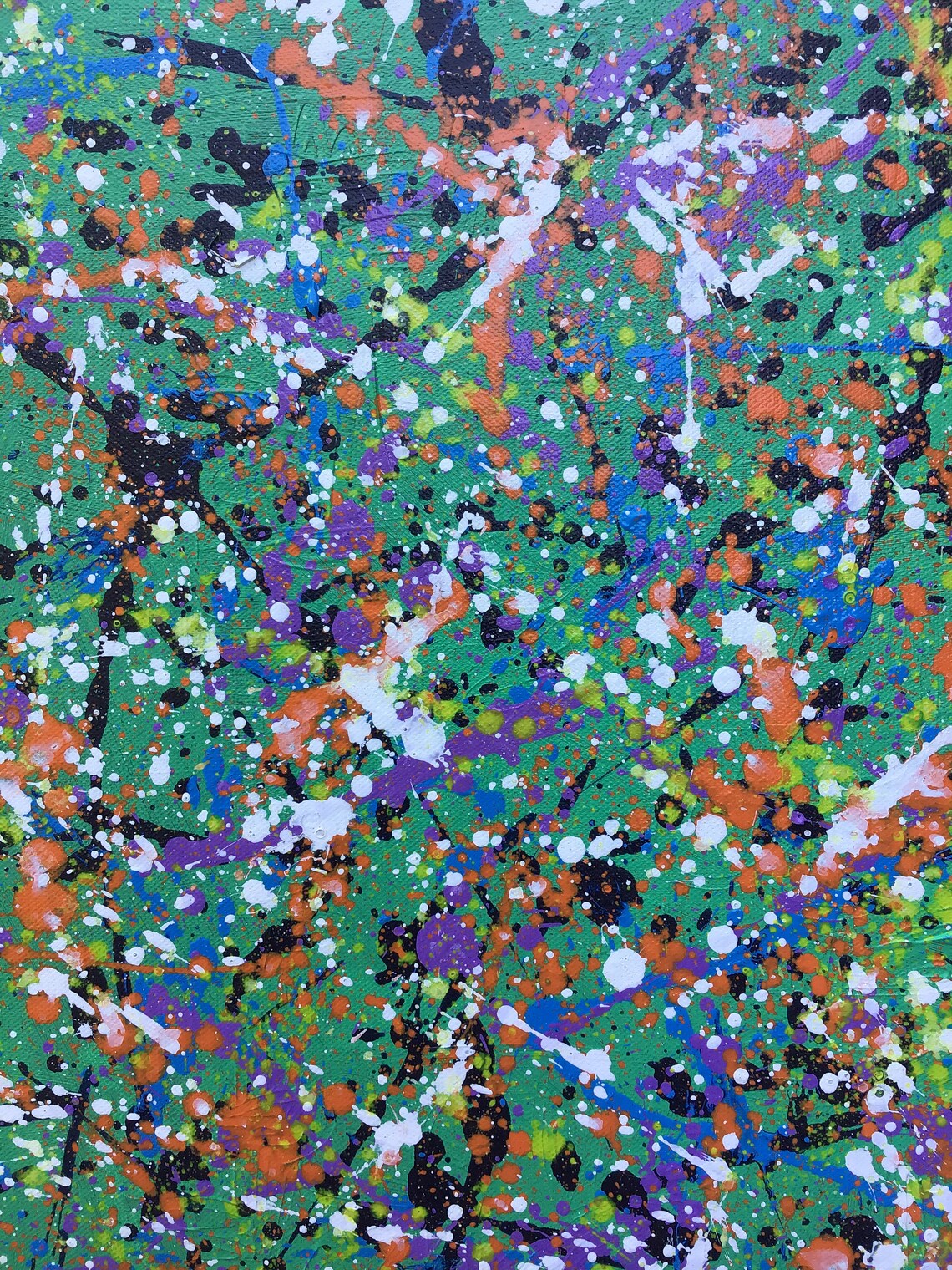 Jackson Pollock Style Green Abstract Painting ,oversize Painting ...
