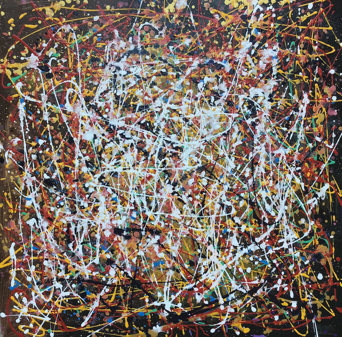 Jackson Pollock style Abstract painting Oversize Painting | Etsy