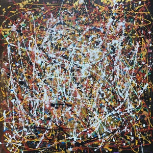 Jackson Pollock Style Abstract Painting ,oversize Painting, Original ...