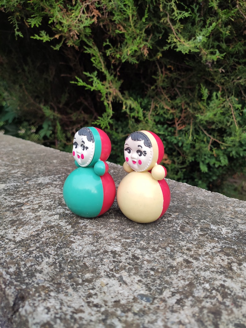 Set of 2 dolls Vintage Rolly Polly Dolls USSR vintage toys Rare Soviet ...