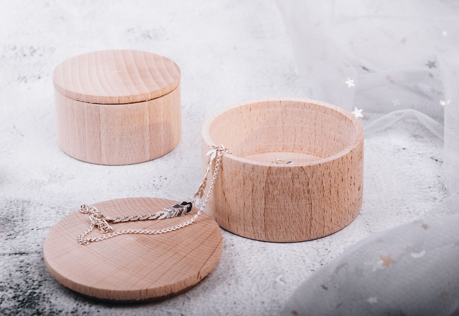 Wooden Box / Round Wooden Box / Unfinished Round Wood Box / Wooden ...