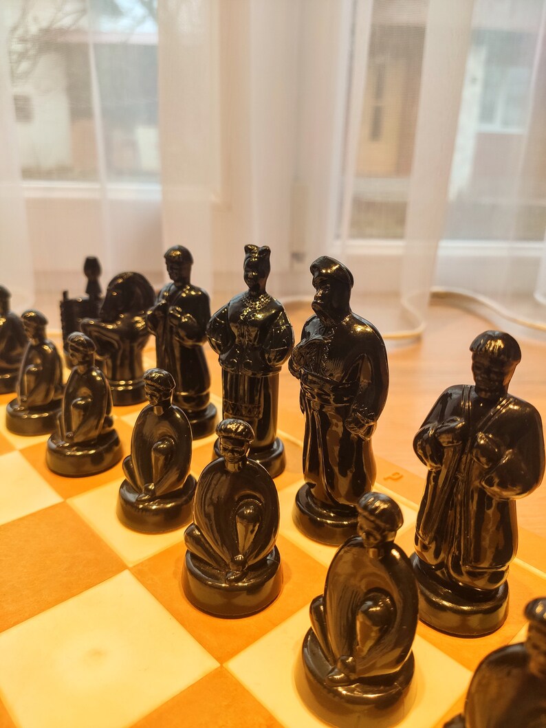 Chess Set / Vintage Ukraine Chess Set / Cossack Chess Set / Rare Folk ...