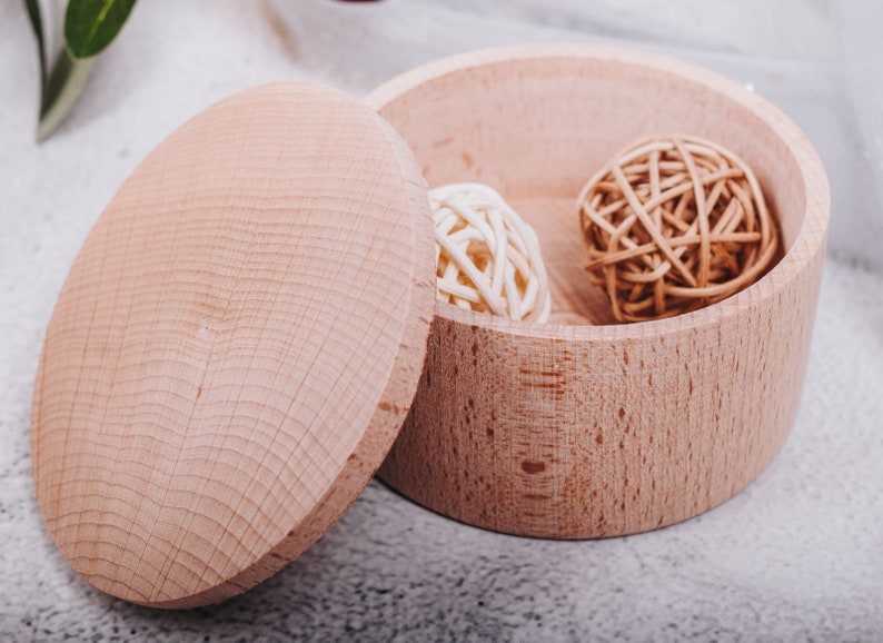 Wooden Box / Round Wooden Box / Unfinished Round Wood Box / - Etsy