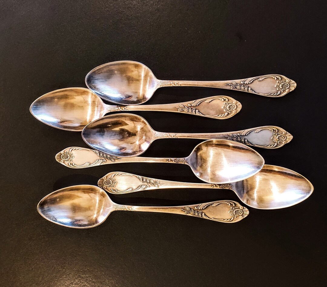 Vintage Melchior Spoon Set / Soviet Tablespoons 6 Pieces / Tablespoon ...