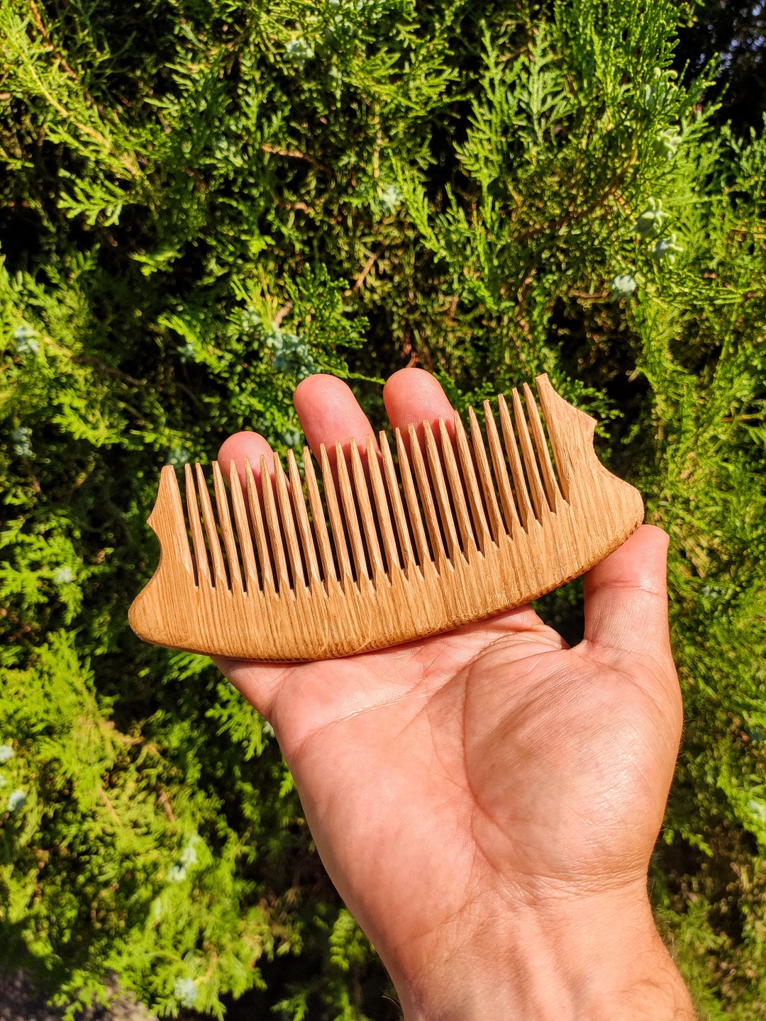 Oak Hair Comb / Walnut Comb / Wooden Comb / Natural Wood Comb / Hand ...