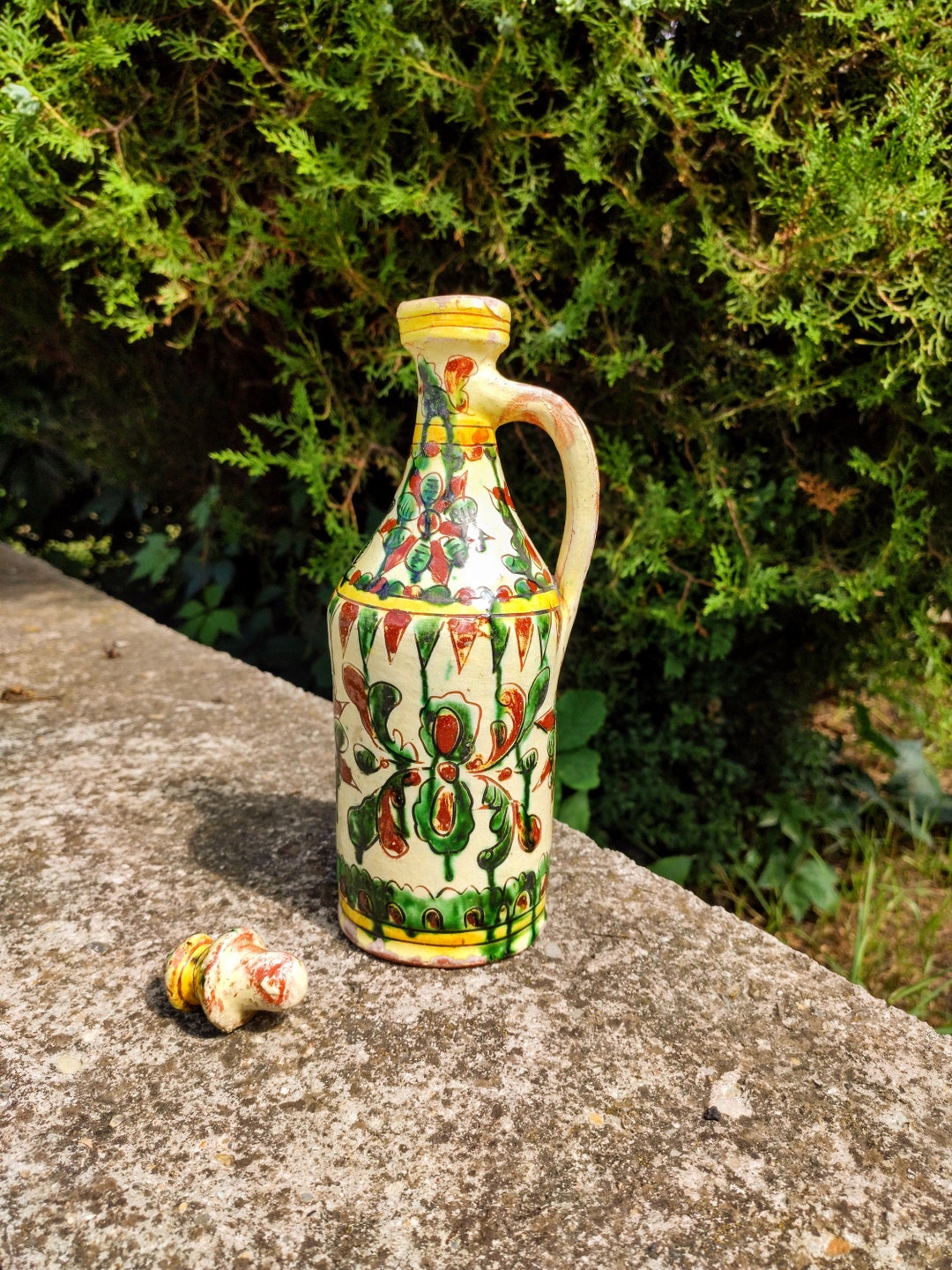 Kosiv ceramics / Ukraine sellers / Ceramic bottle with cap / Ukrainian ...