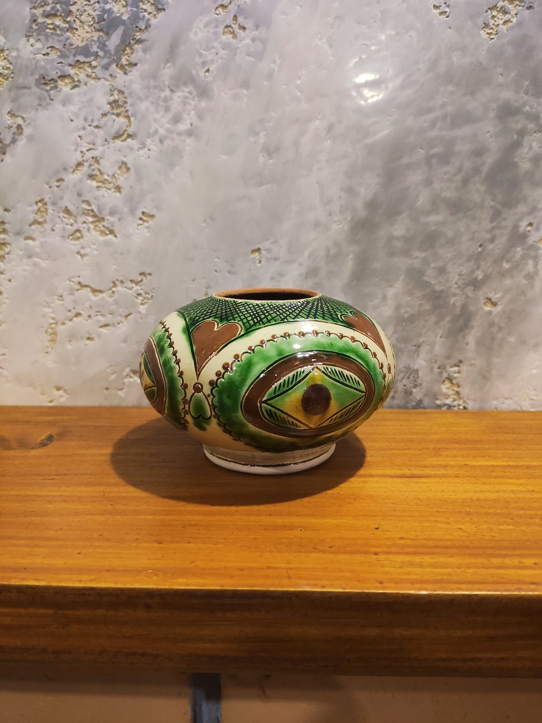 Kosiv Ceramic Vase, Vintage Hand-painted Hutsul Pottery - Etsy