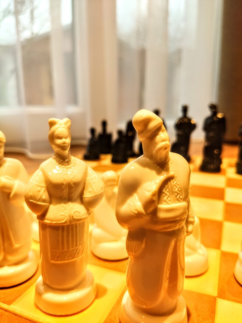 Chess Set / Vintage Ukraine Chess Set / Cossack Chess Set / Rare Folk ...