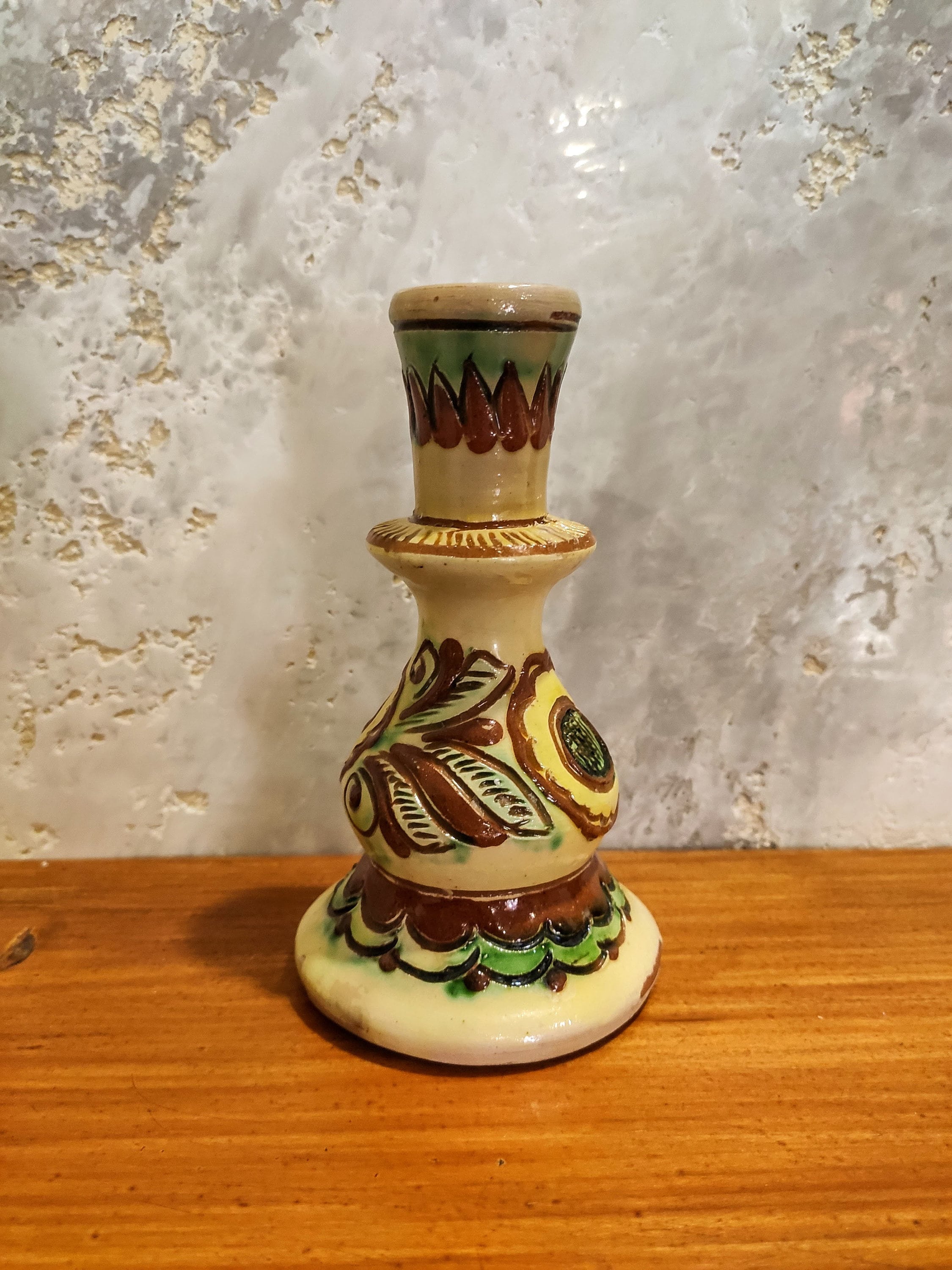 Ceramic Candlestick / Kosiv Ceramics / Hand Painted - Etsy