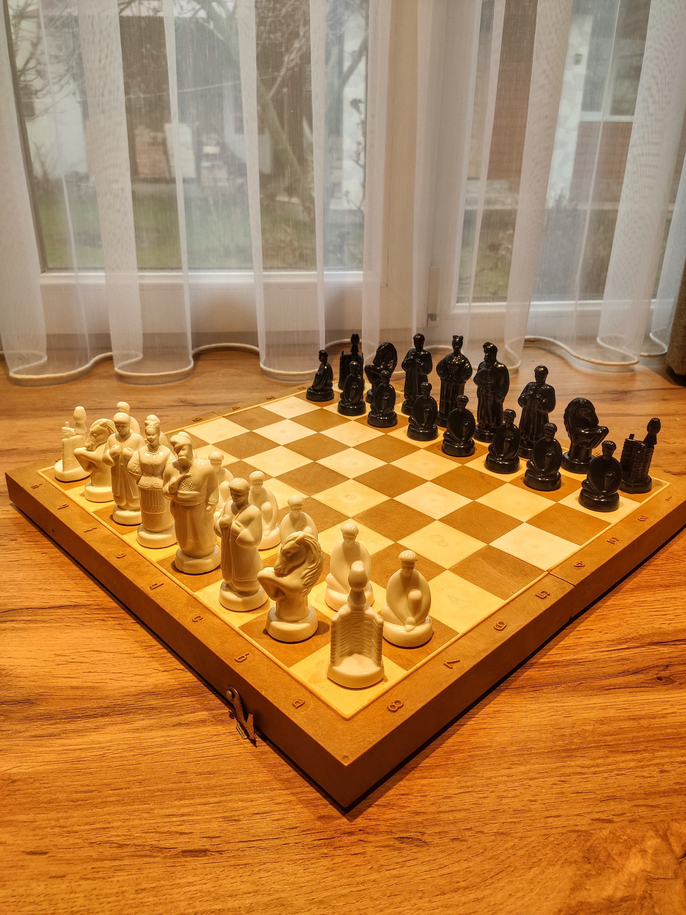 Chess Set / Vintage Ukraine Chess Set / Cossack Chess Set / Rare Folk ...