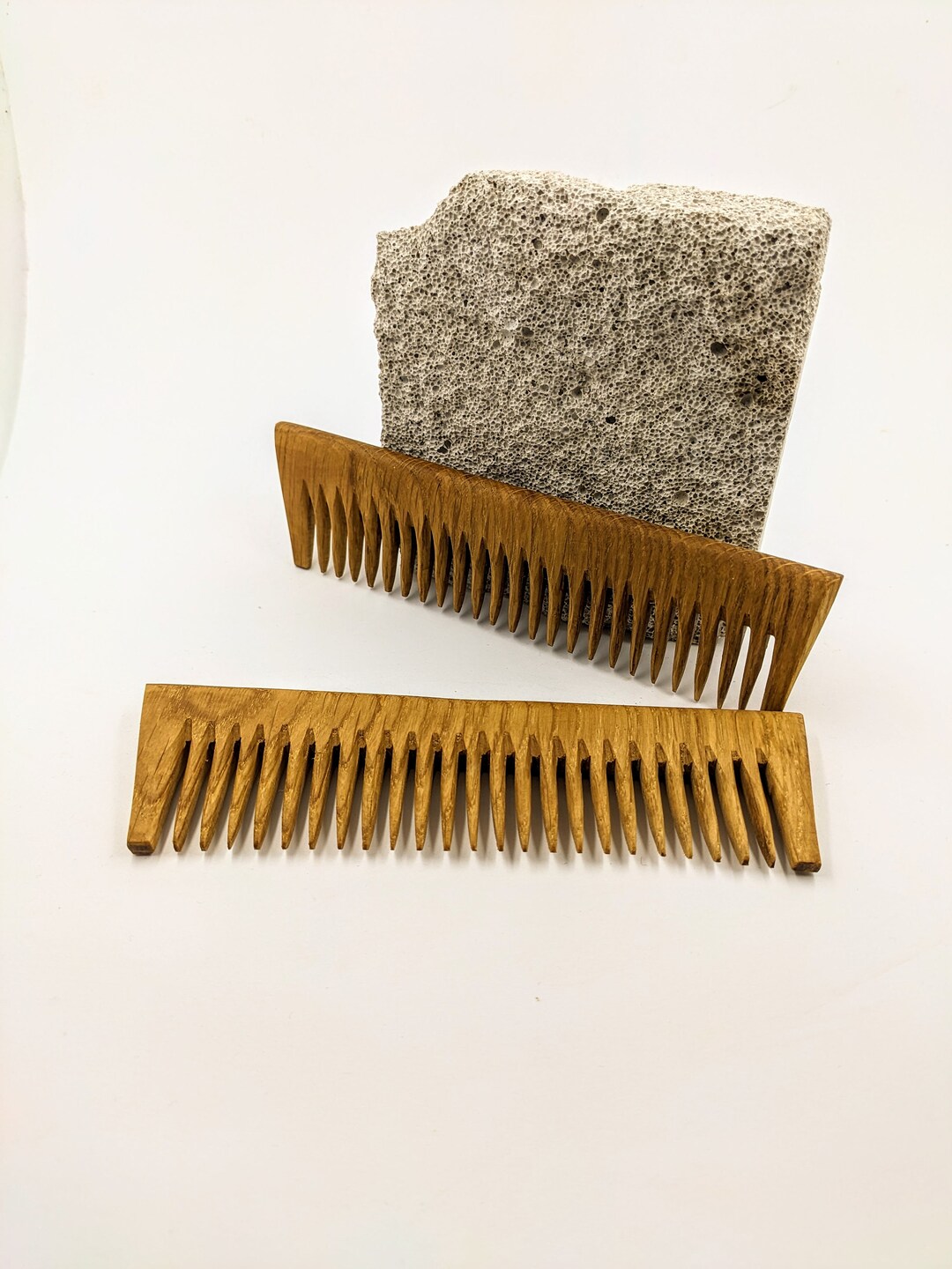 Handmade Oak Wood Beard Comb: Wide Tooth, Anti-static - Etsy