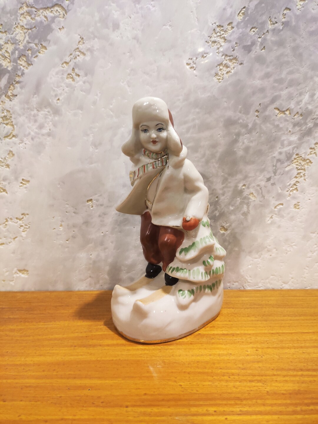 Porcelain Skier Boy / Vintage Soviet Figurine / USSR Porcelain ...