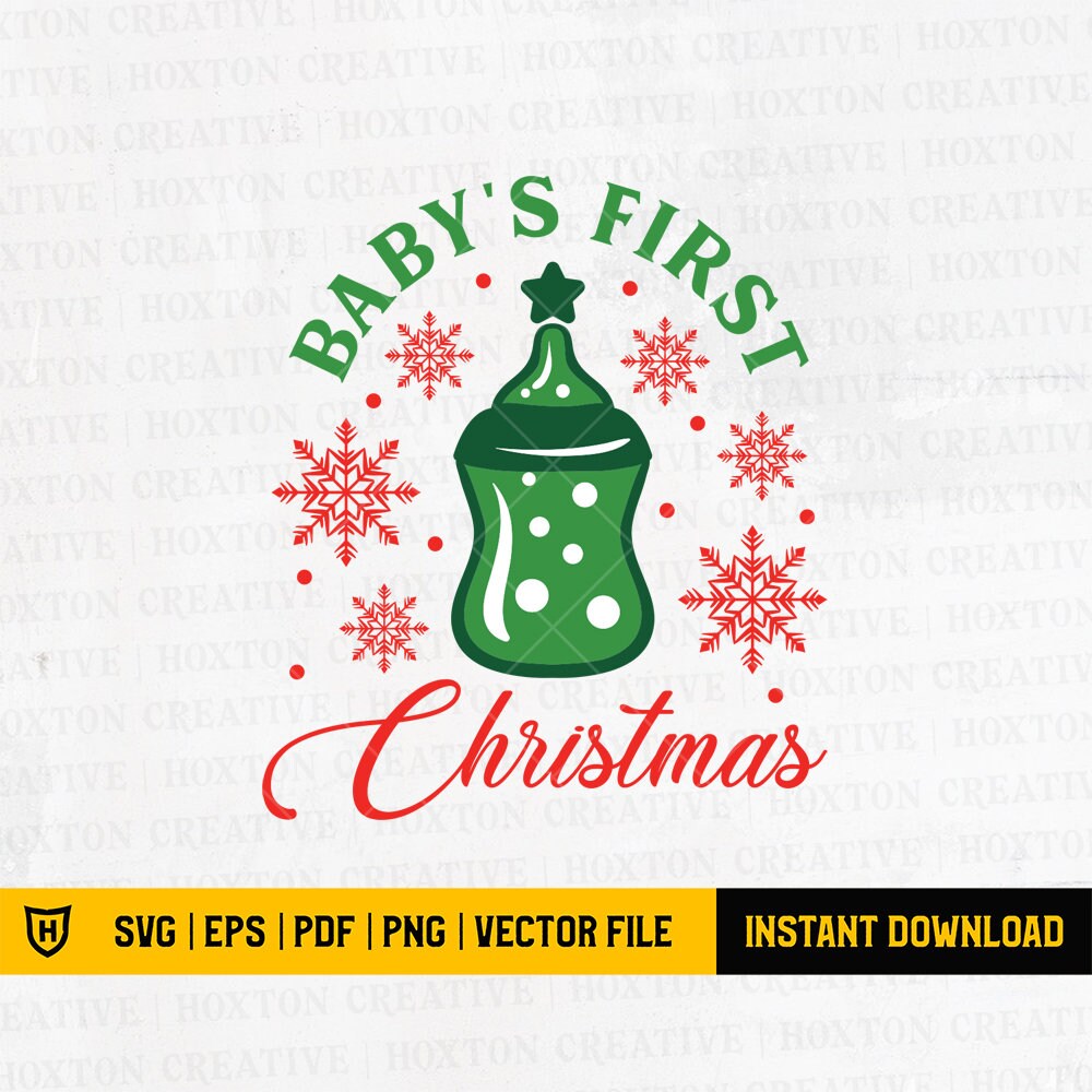 Baby's First Christmas Svg File Baby Svg Christmas Svg | Etsy