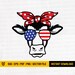 Heifer Cow USA Bandana SVG Patriotic SVG America Svg Usa Bandana Svg ...