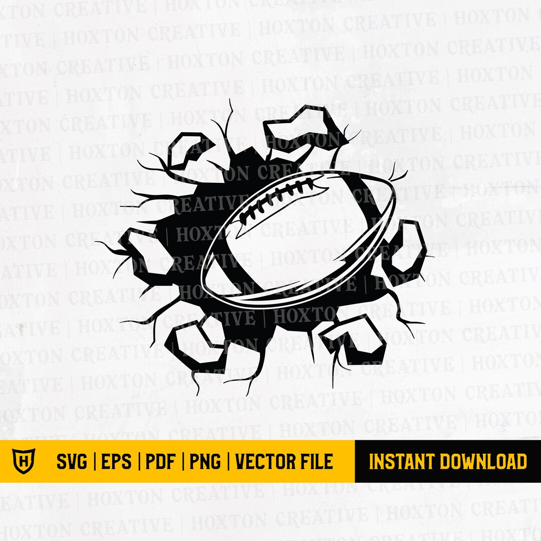 Smashing Football Svg File | Football Svg | Football Clipart | Football ...