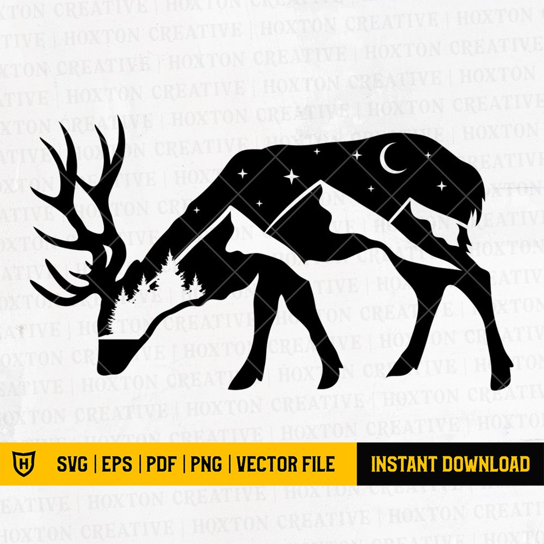 Outdoor Deer Svg | Deer Svg | Outdoor Design | Deer Clipart | Outdoor ...