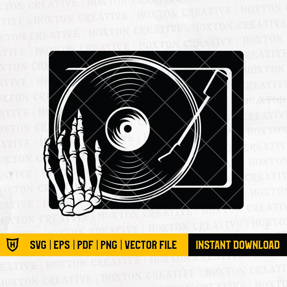 Vinyl Record Svg Skeleton Hand Svg DJ Svg Dj Marshmello - Etsy