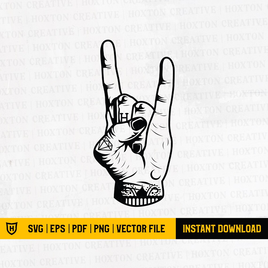 Rock and Roll Svg Rock Hand Svg Rock on Skull Svg - Etsy