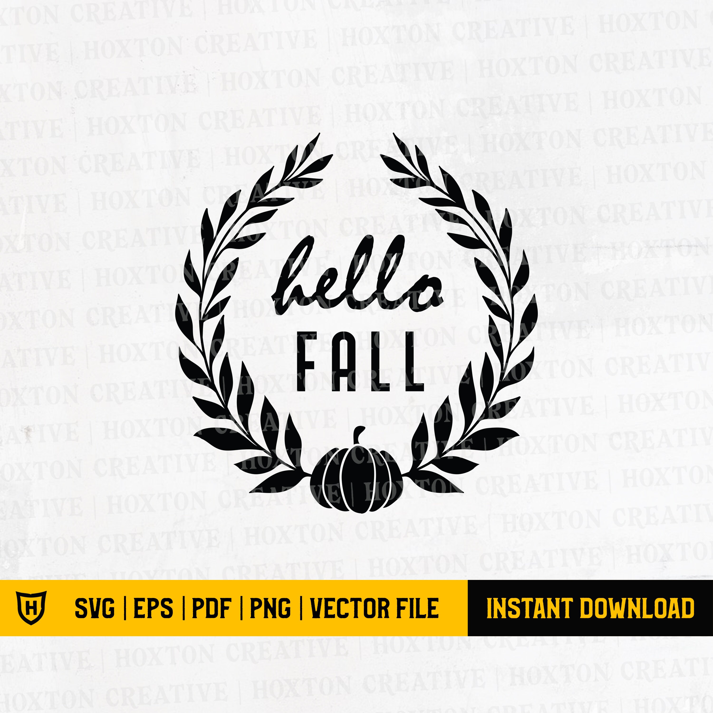 Hello Fall Svg File Pumpkin Svg Pumpkin Wreath Svg Hello - Etsy