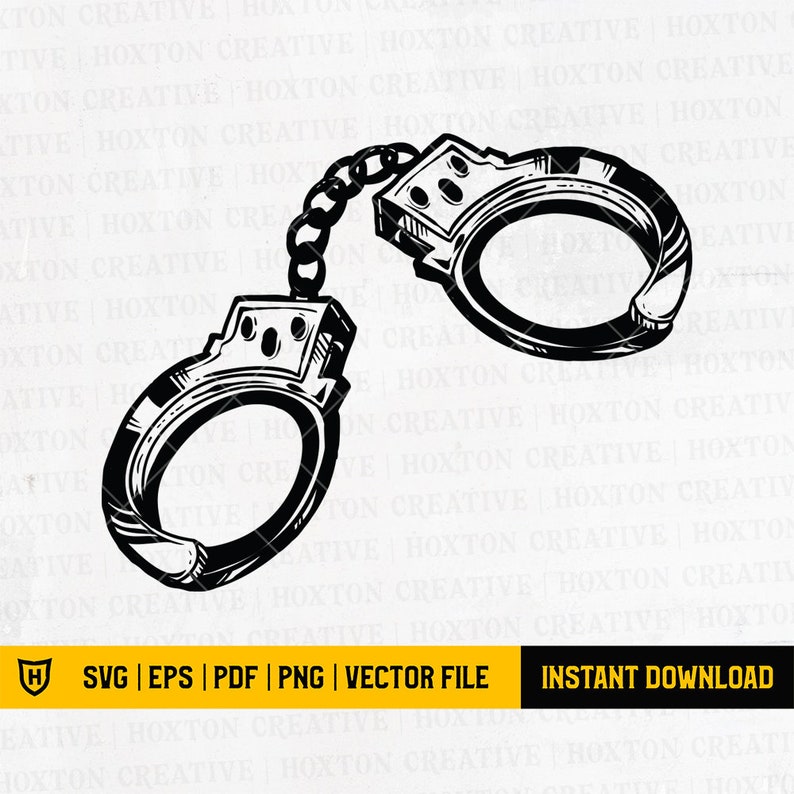Handcuff Svg File | Police Handcuff Svg | Handcuff Clipart | Police Svg ...