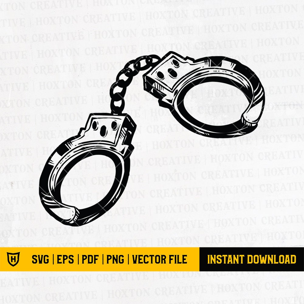 Handcuff Svg File | Police Handcuff Svg | Handcuff Clipart | Police Svg ...