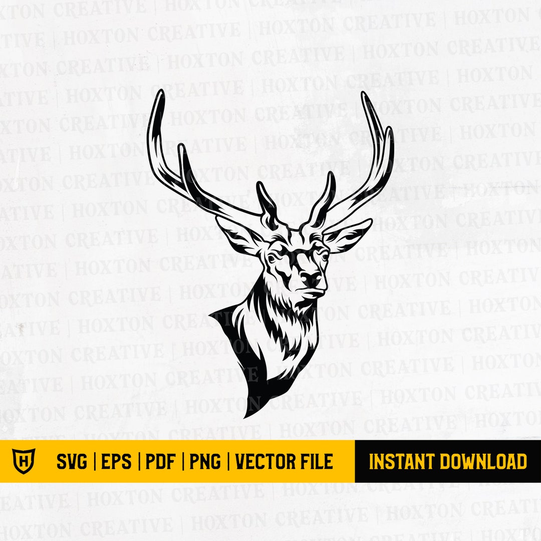 Hirschkopf SVG | Hirsch Clipart | Hirsch-Jagd-Svg | Hirsch Png | Hirsch ...