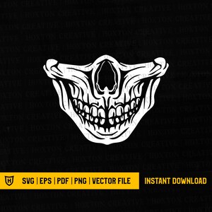 Face Mask Skull Svg | Skull Mask | Skeleton Mask | Funny Face Mask ...