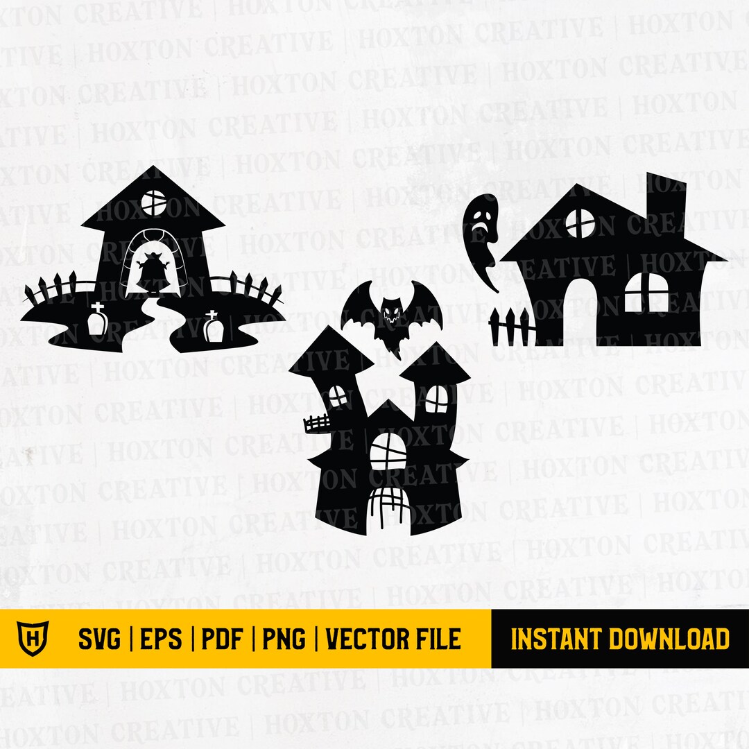 Haunted House Svg | Spooky Halloween Svg | Ghost Svg | Cute Halloween ...